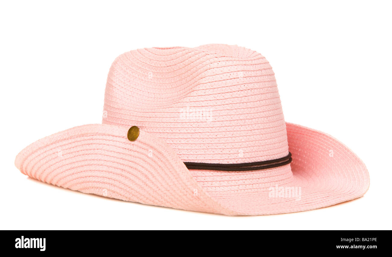 Pink hat white background Cut Out Stock Images & Pictures - Alamy