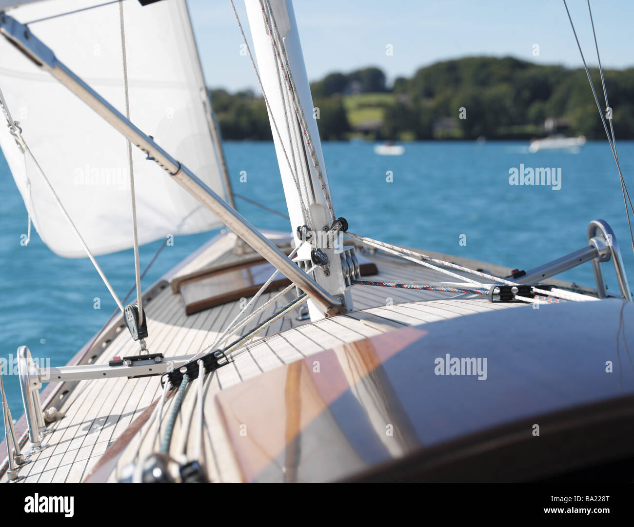 Sailboat detail bow sea boat sailing sport sailing water-sport sport ...