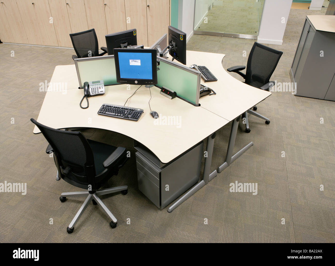 Work station in modern office Stock Photo - Alamy
