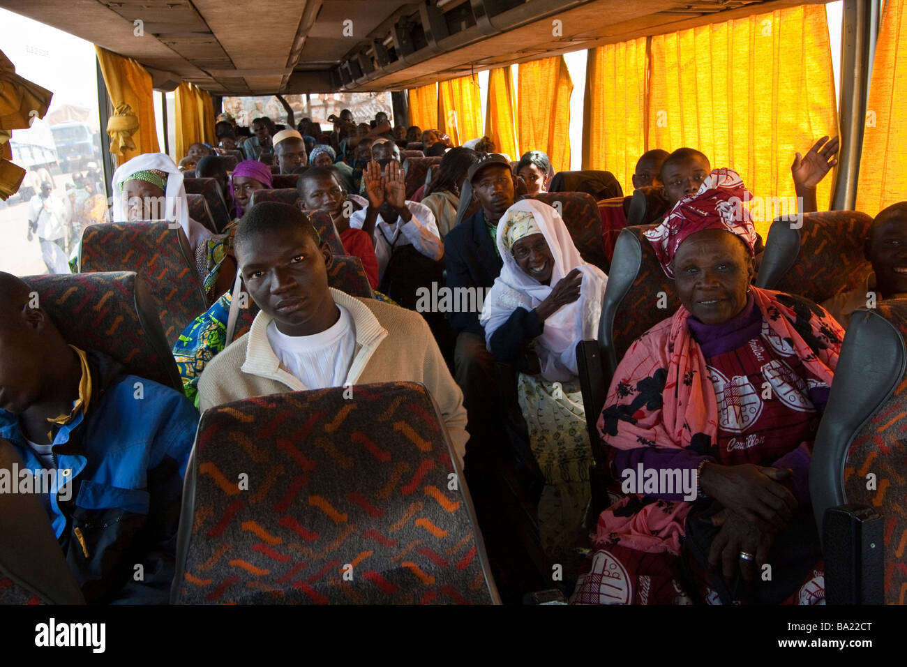 Inside a Full Bus in Mali West Africa Stock Photo - Alamy