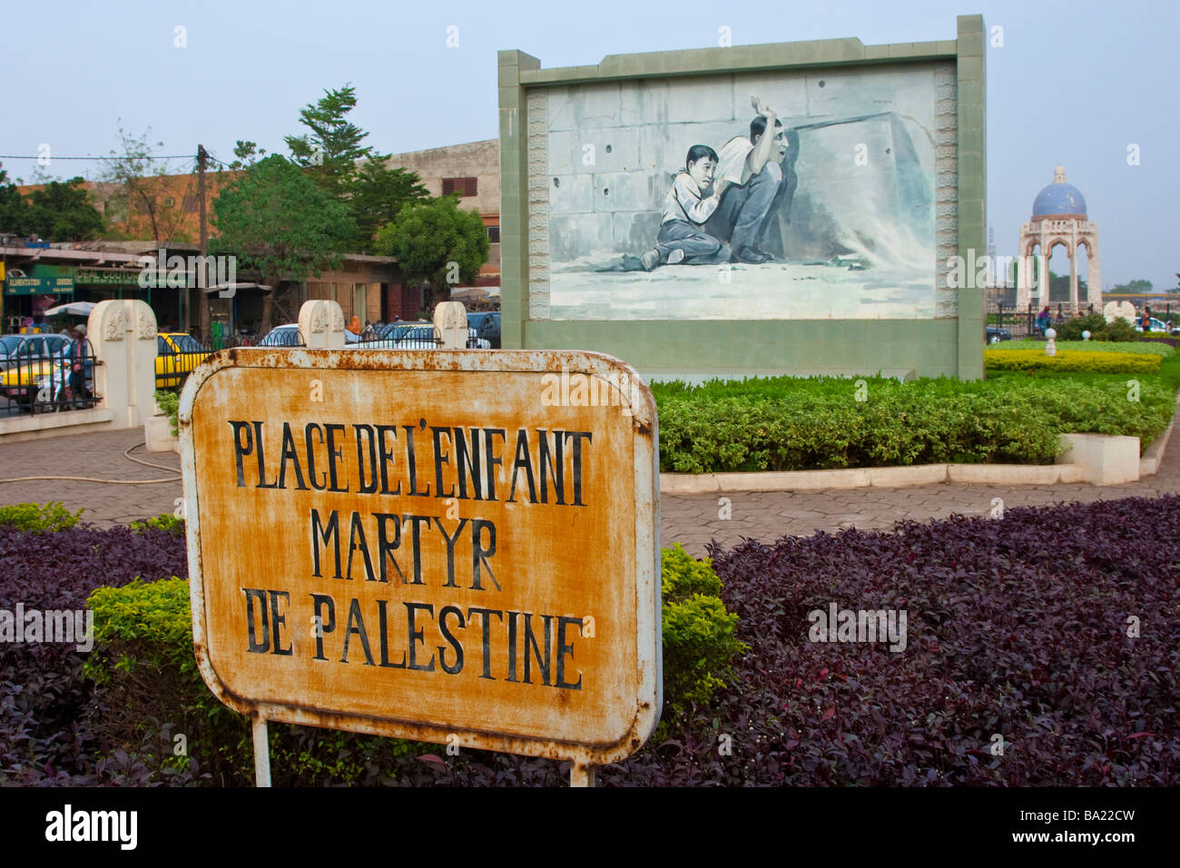 Child Martyrs of Palestine Plaza in Bamako Mali Stock Photo - Alamy