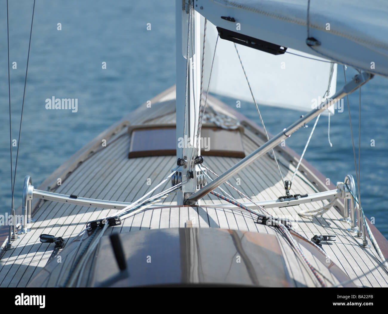 Sailboat detail bow sea boat sailing sport sailing water-sport sport ...