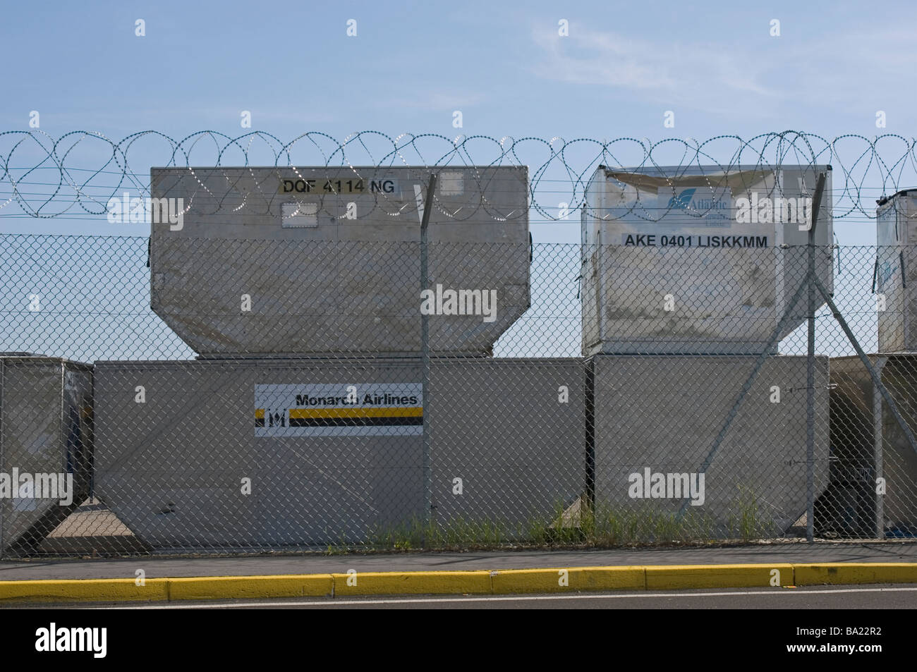 Cargo Containers Behind Fence High Resolution Stock Photography and ...