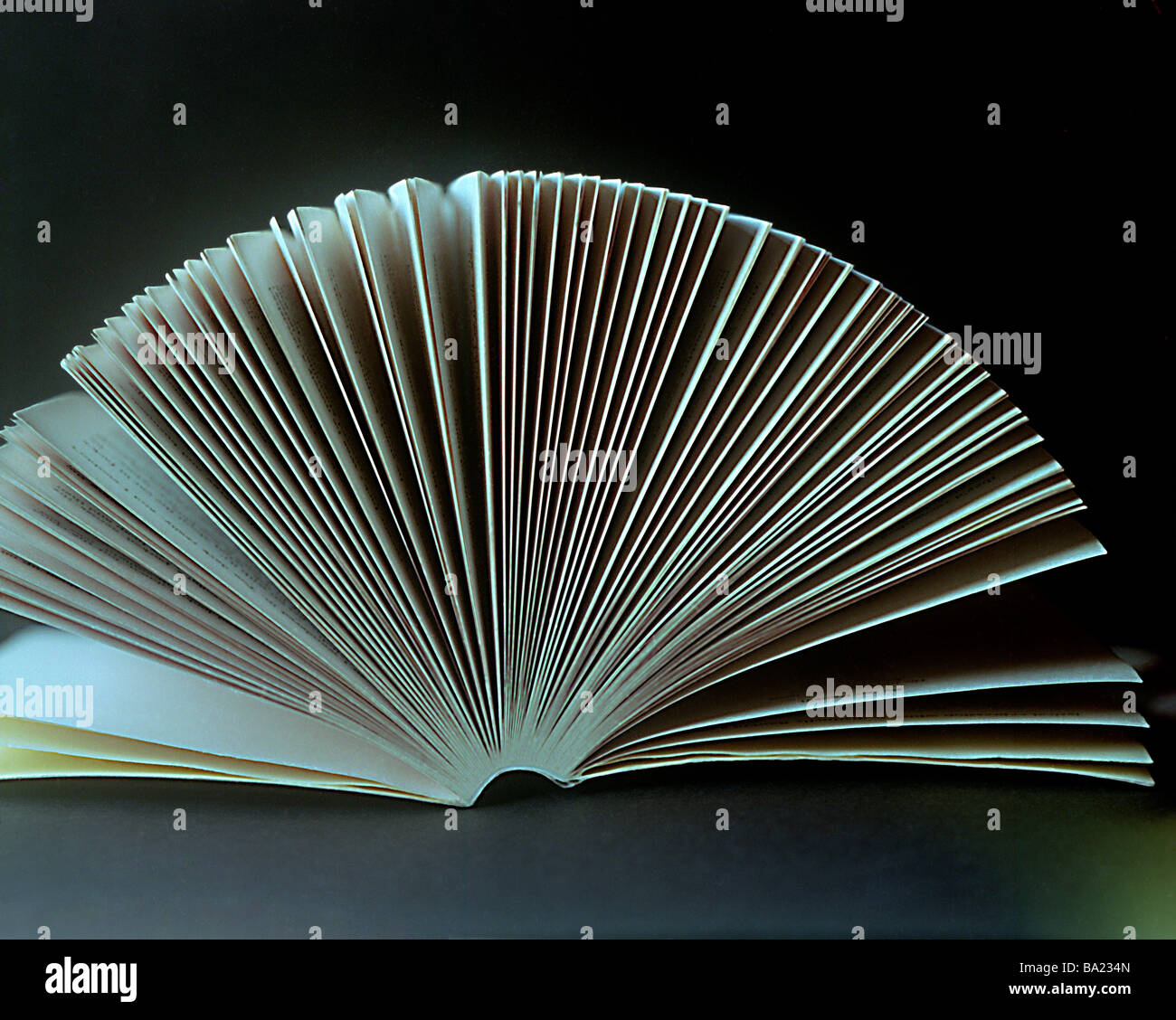 The edge of a book fanned open Stock Photo - Alamy