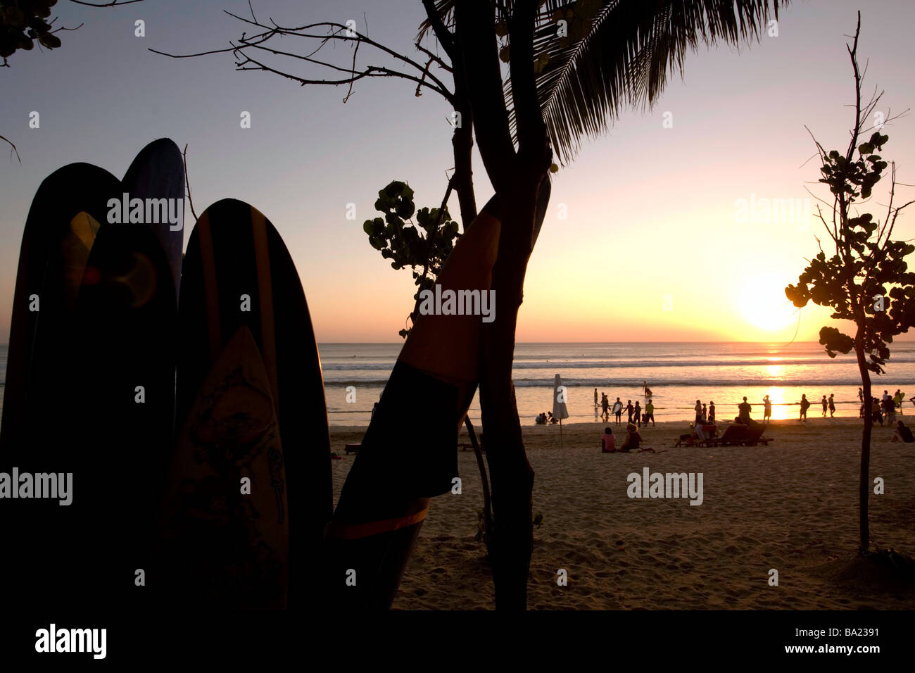 Indonesia, Bali. Kuta Beach, sunset Stock Photo - Alamy