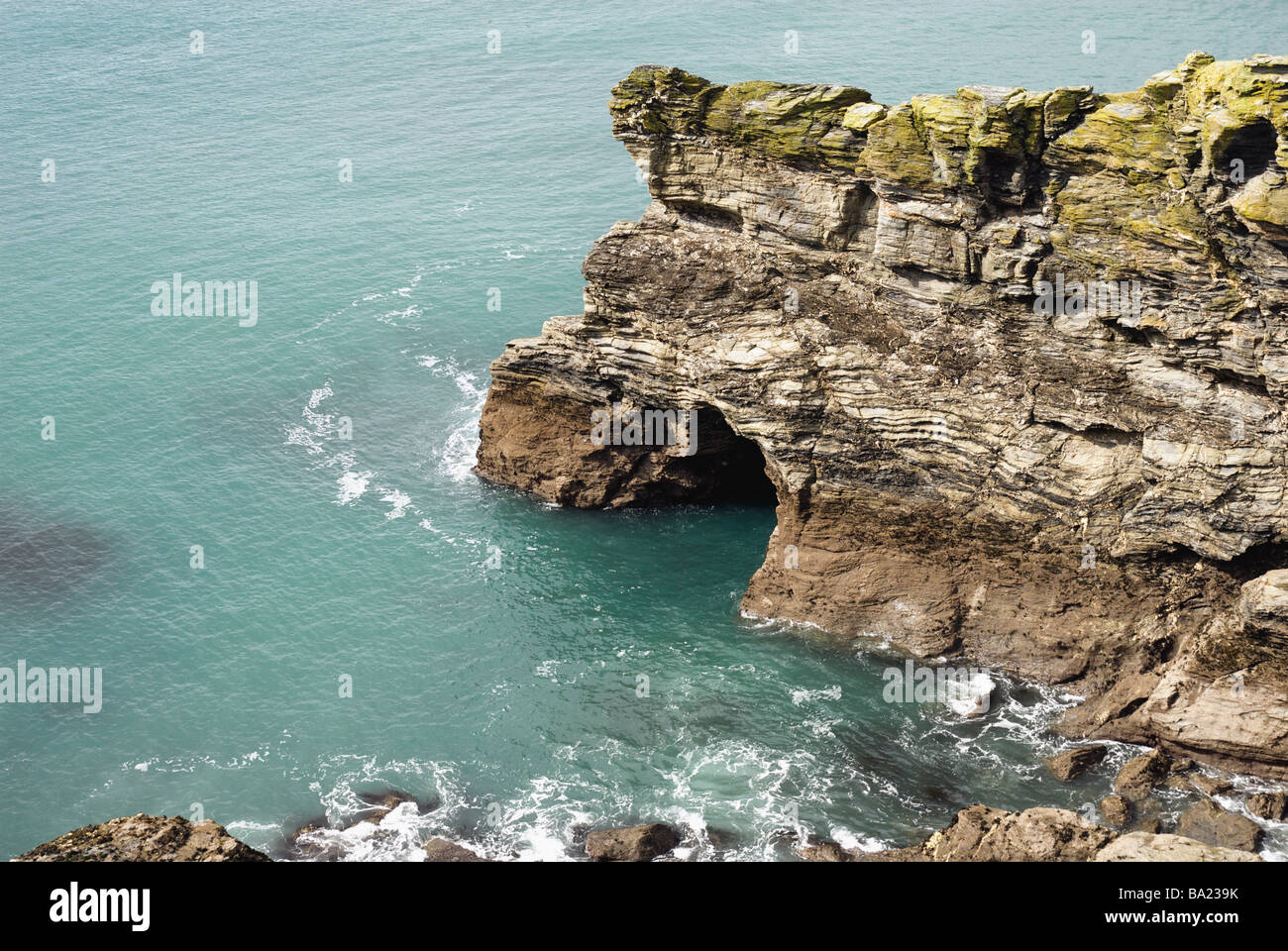 Portreath, Cornwall, UK showing rock formation Stock Photo - Alamy