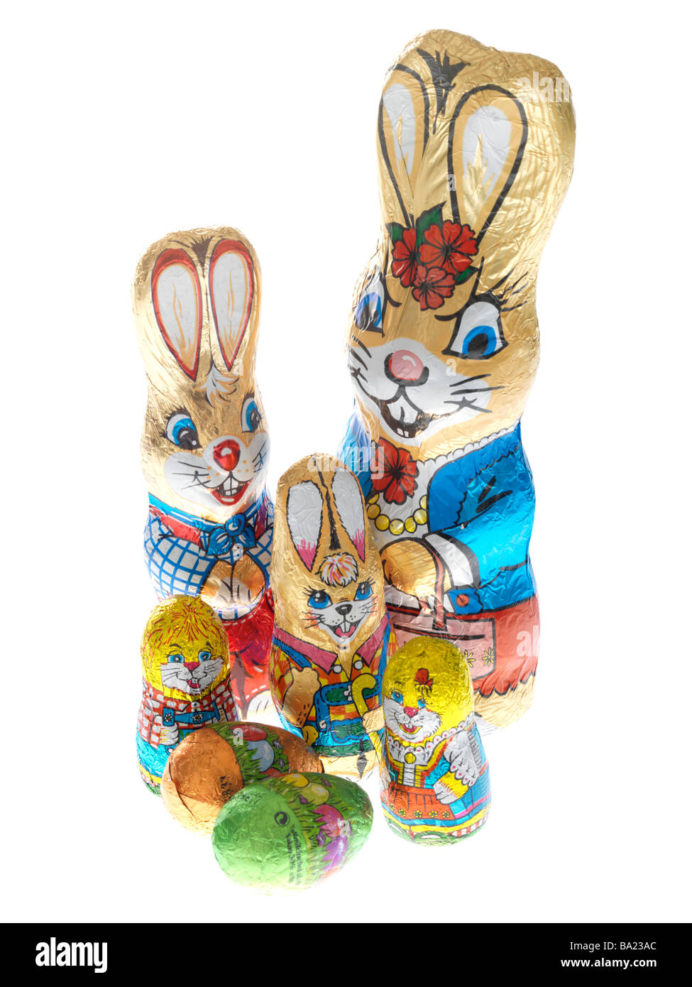 Chocolate bunny egg in Cut Out Stock Images & Pictures - Alamy