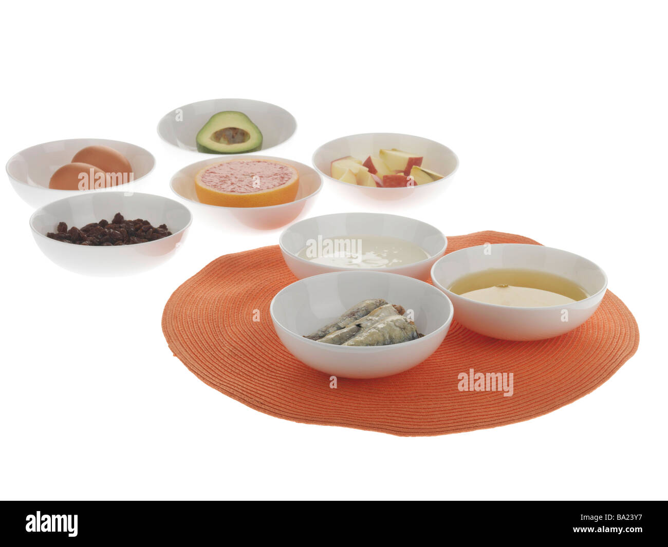 Bowls of Food Stock Photo - Alamy