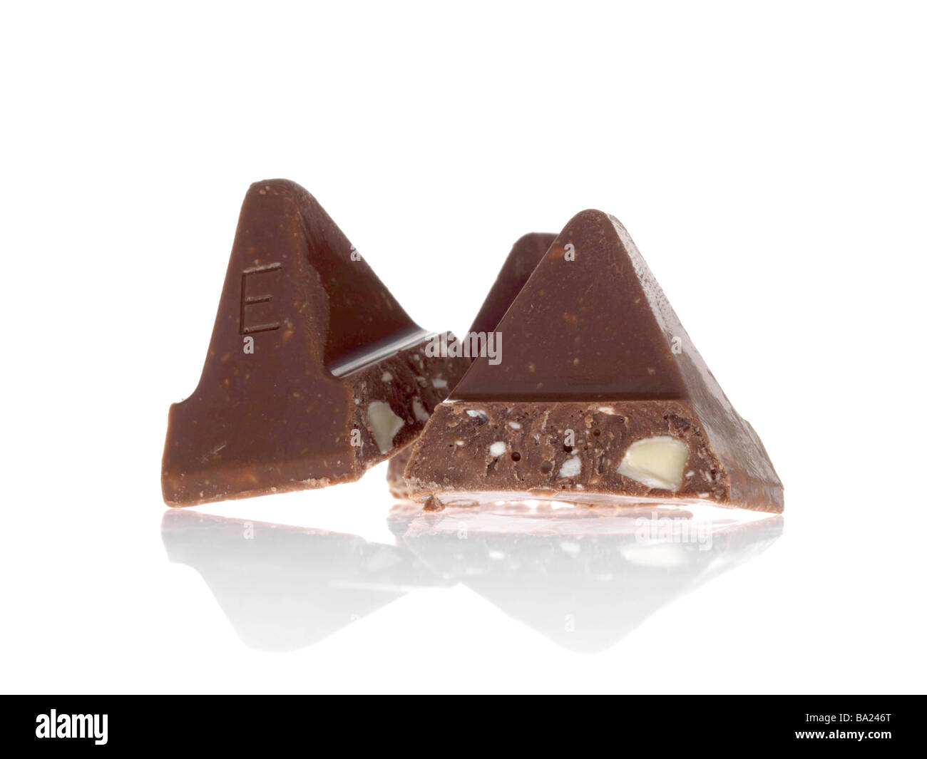 Pieces of Toblerone Stock Photo - Alamy