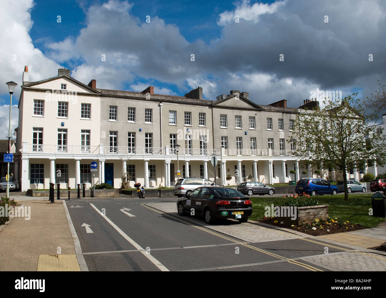 The Georgian Architecture of Southernhay East,Exeter Stock Photo - Alamy