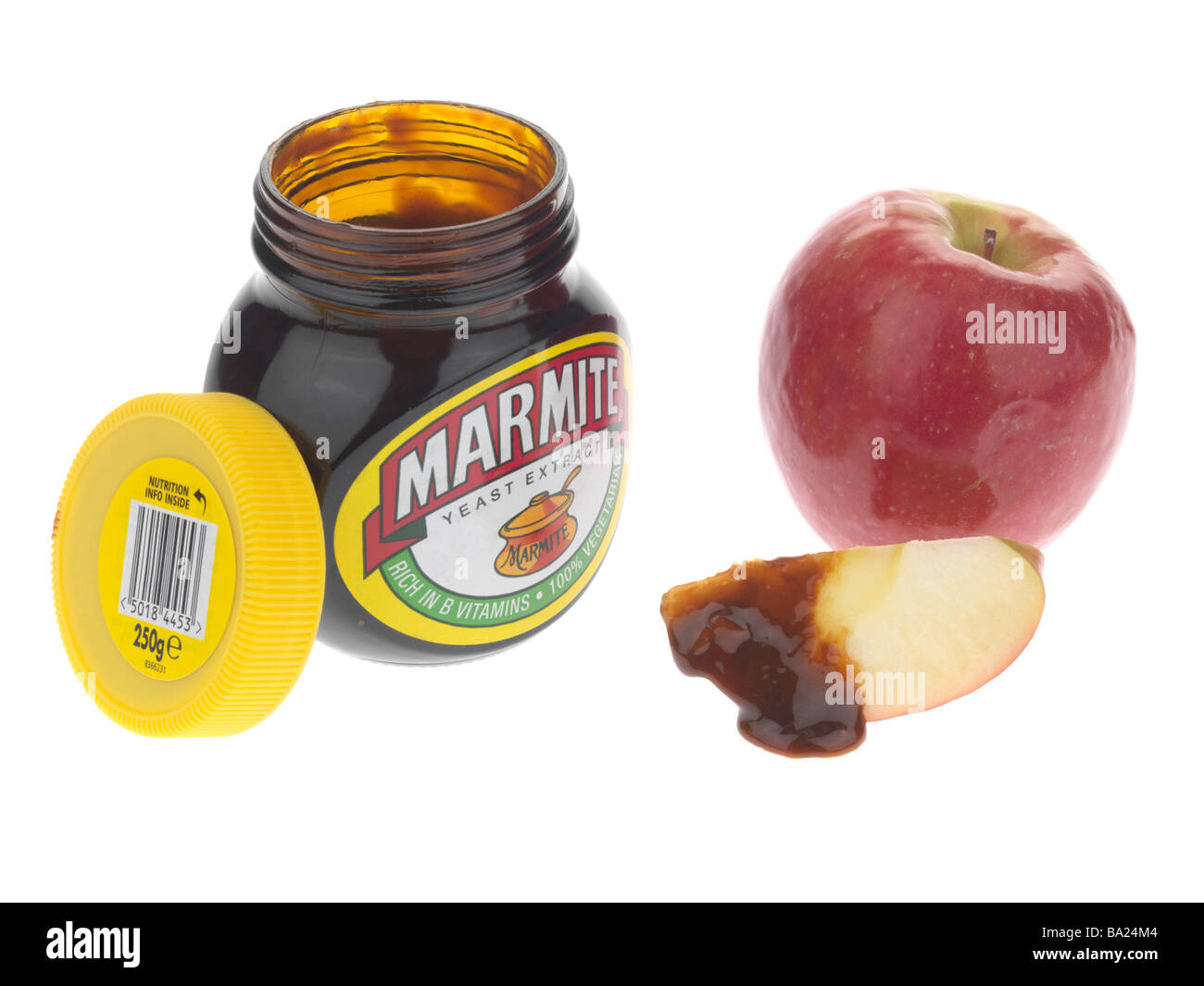Apple with Marmite Stock Photo - Alamy