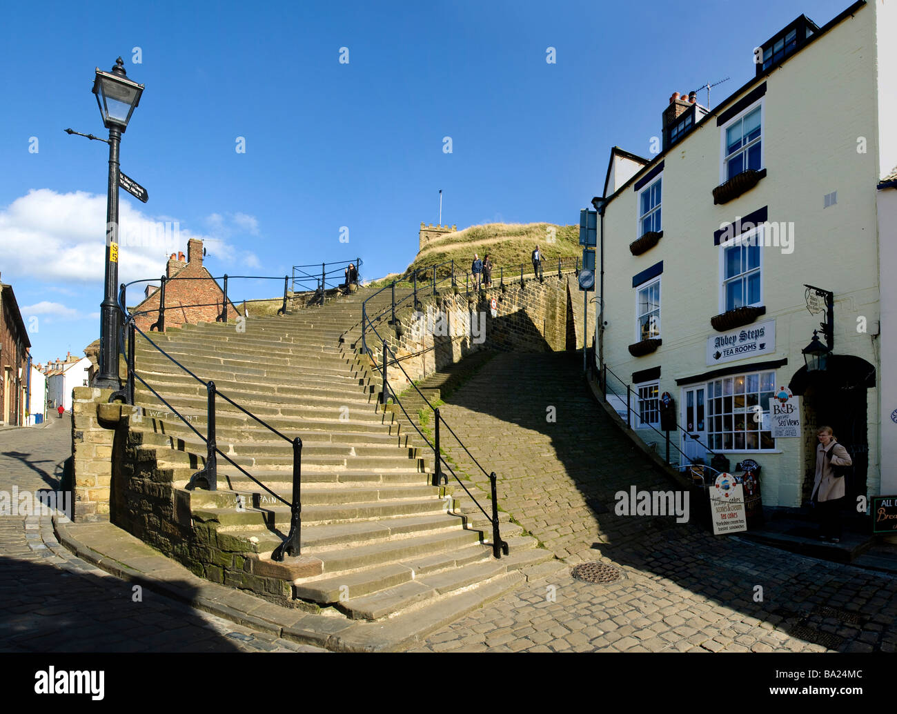 Whitby abbey steps hi-res stock photography and images - Alamy