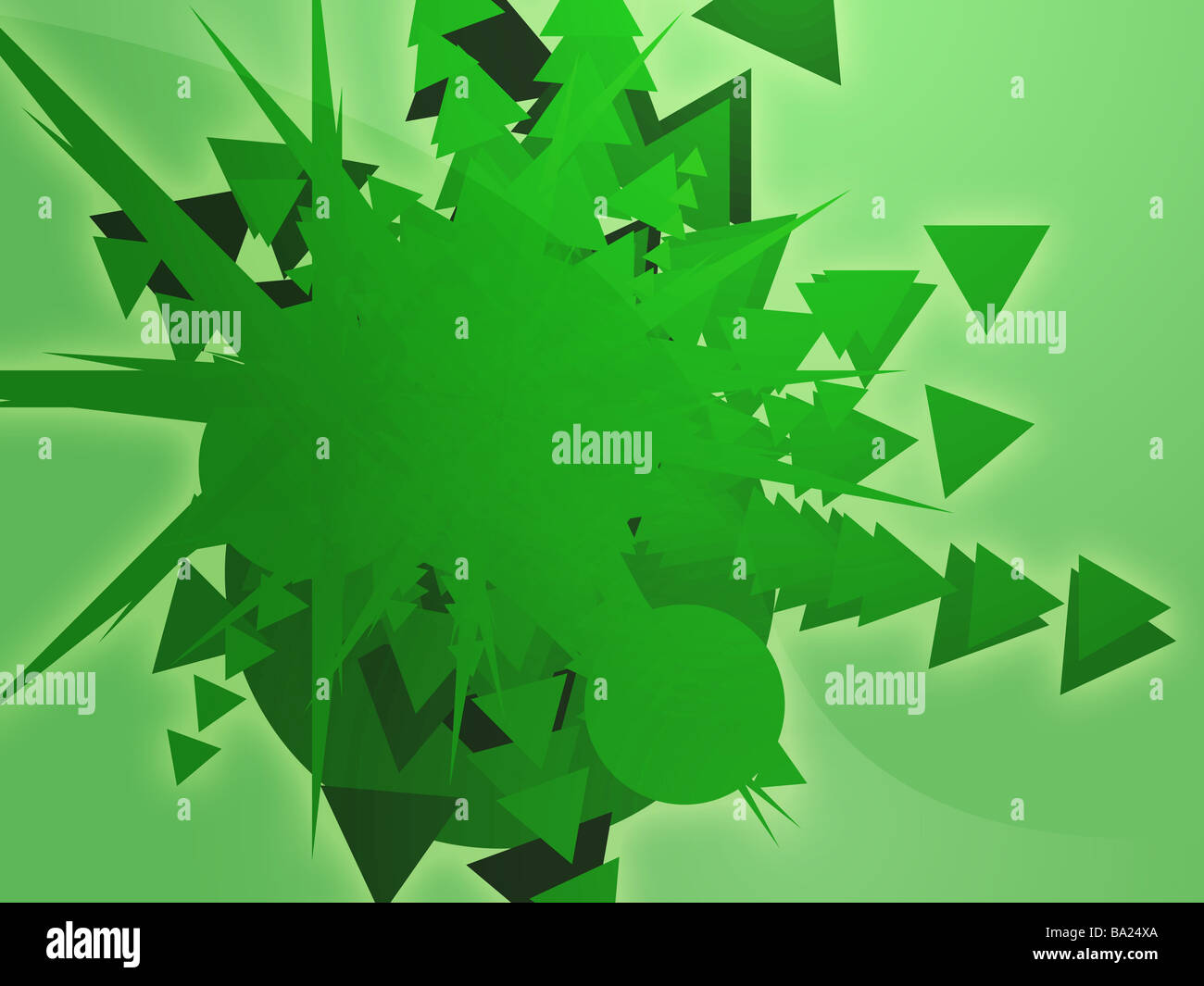 Explosion of geometric shapes abstract rendered illustration Stock ...