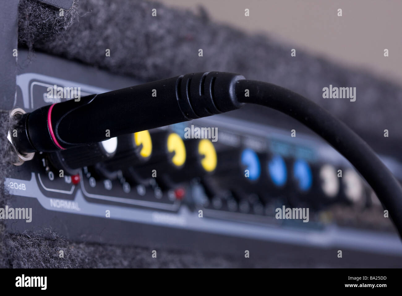 Amp with cables Stock Photo - Alamy