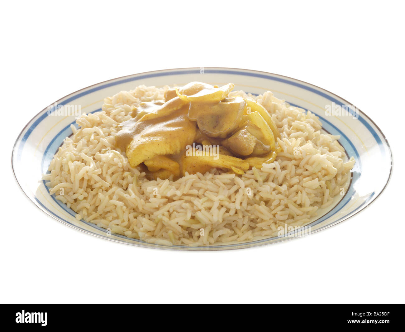 Chicken brown rice curry Cut Out Stock Images & Pictures - Alamy