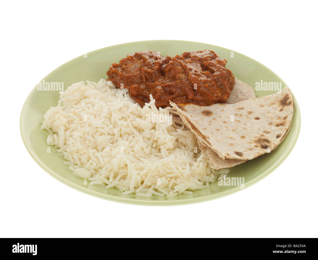Beef Madras with Basmati Rice Stock Photo - Alamy