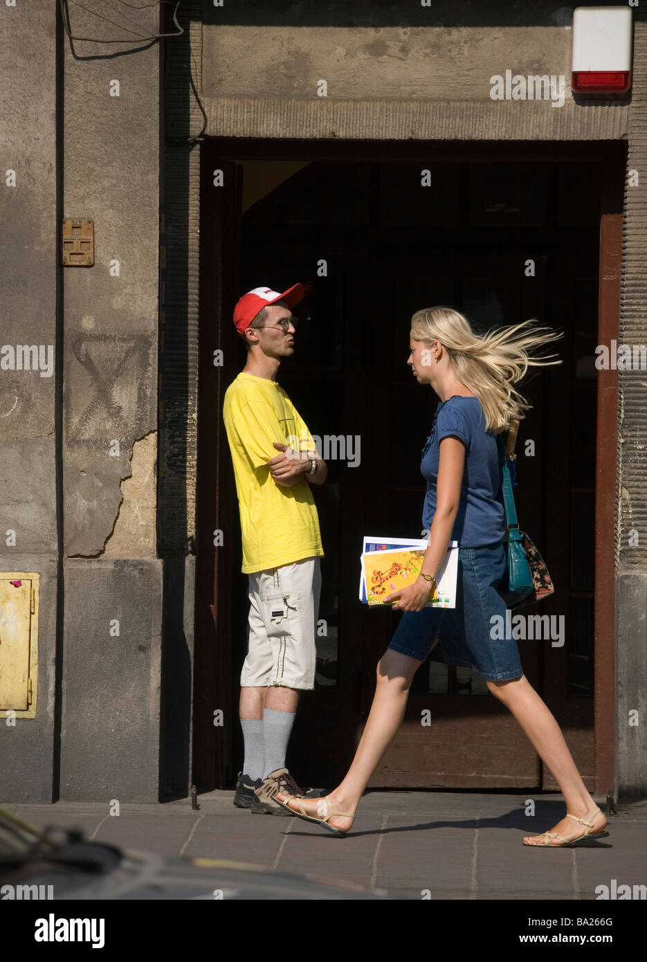 Poland Krakow people Stock Photo - Alamy