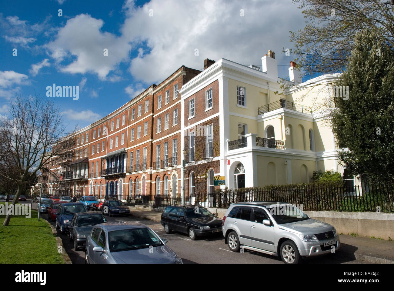 Georgian architecture of Colleton Crescent,Exeter,color, colour ...