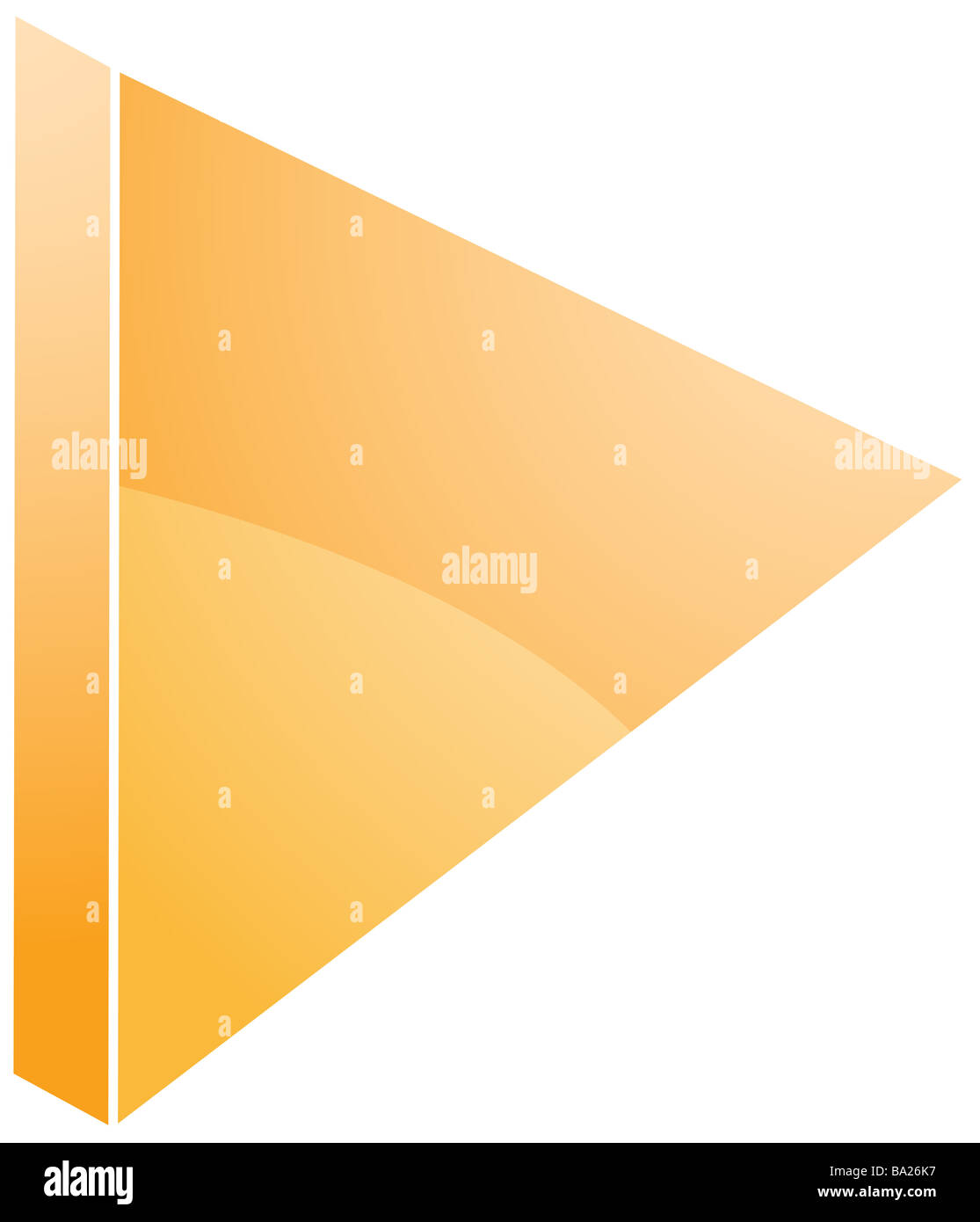 Play Audio icon illustration triangle with line Stock Photo - Alamy