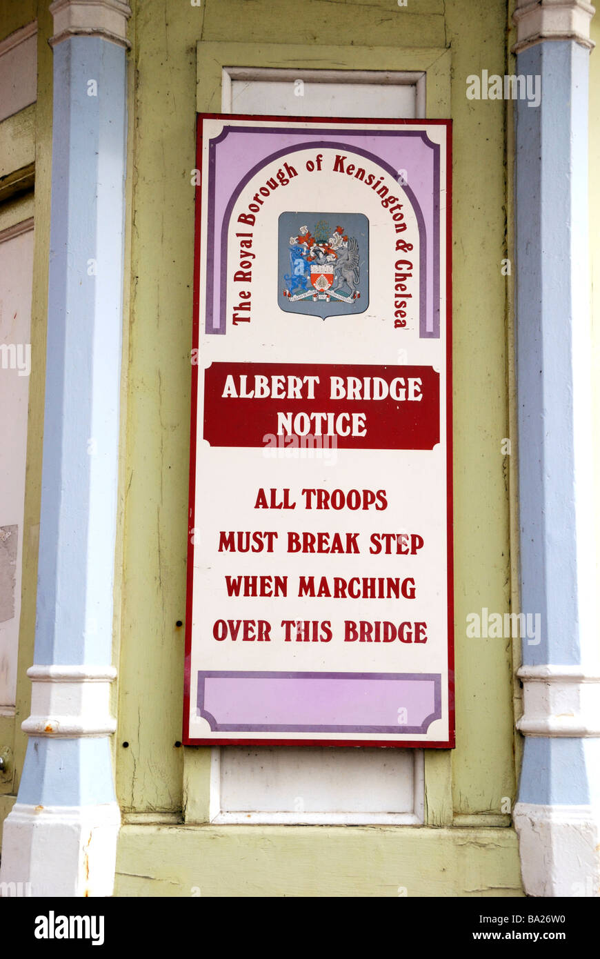 Albert bridge sign hi-res stock photography and images - Alamy