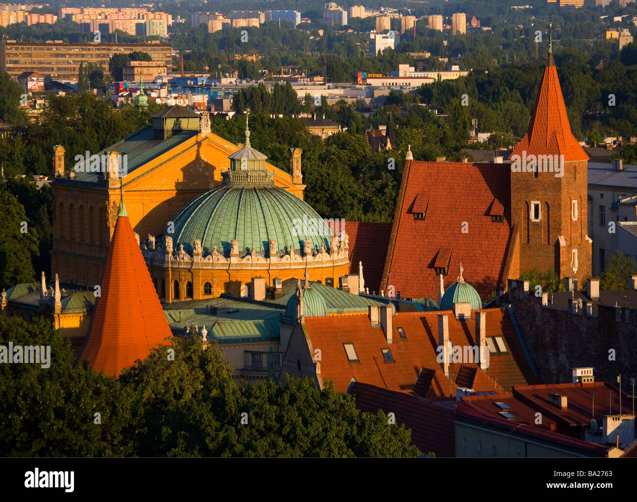 Poland Krakow Slowacki Theatre from high Stock Photo - Alamy