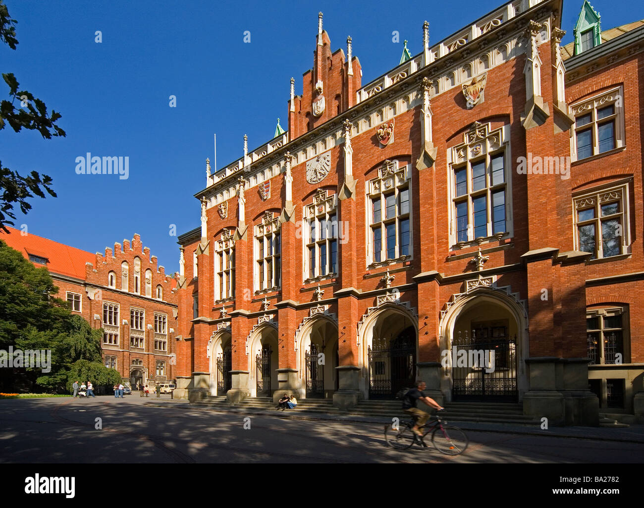 Poland Krakow Collegium Novum of Jagiellonski University Stock Photo ...