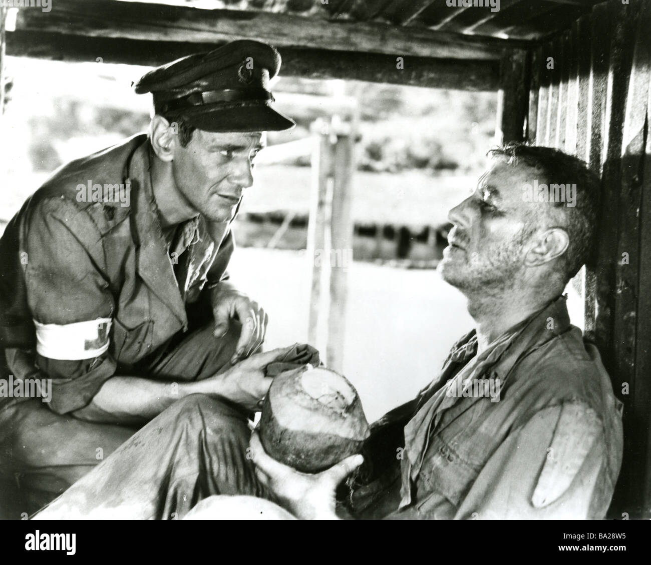 BRIDGE ON THE RIVER KWAI 1957 Columbia film with Geoffrey Horne at left ...