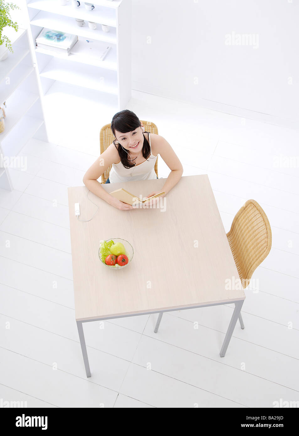 Vertical top view young beautiful hi-res stock photography and images ...