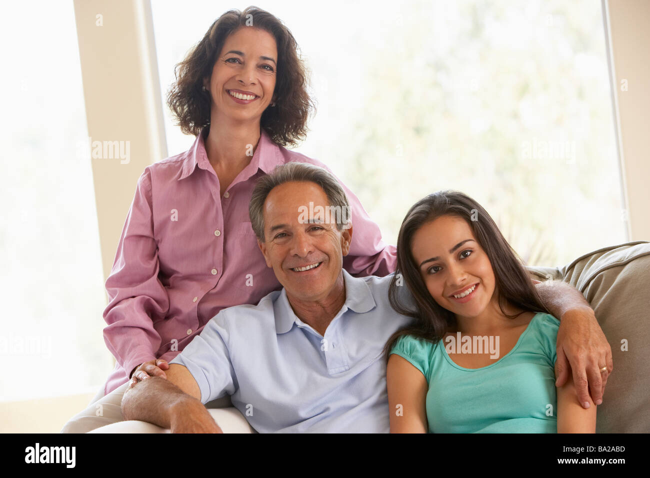 Family Together At Home Stock Photo - Alamy