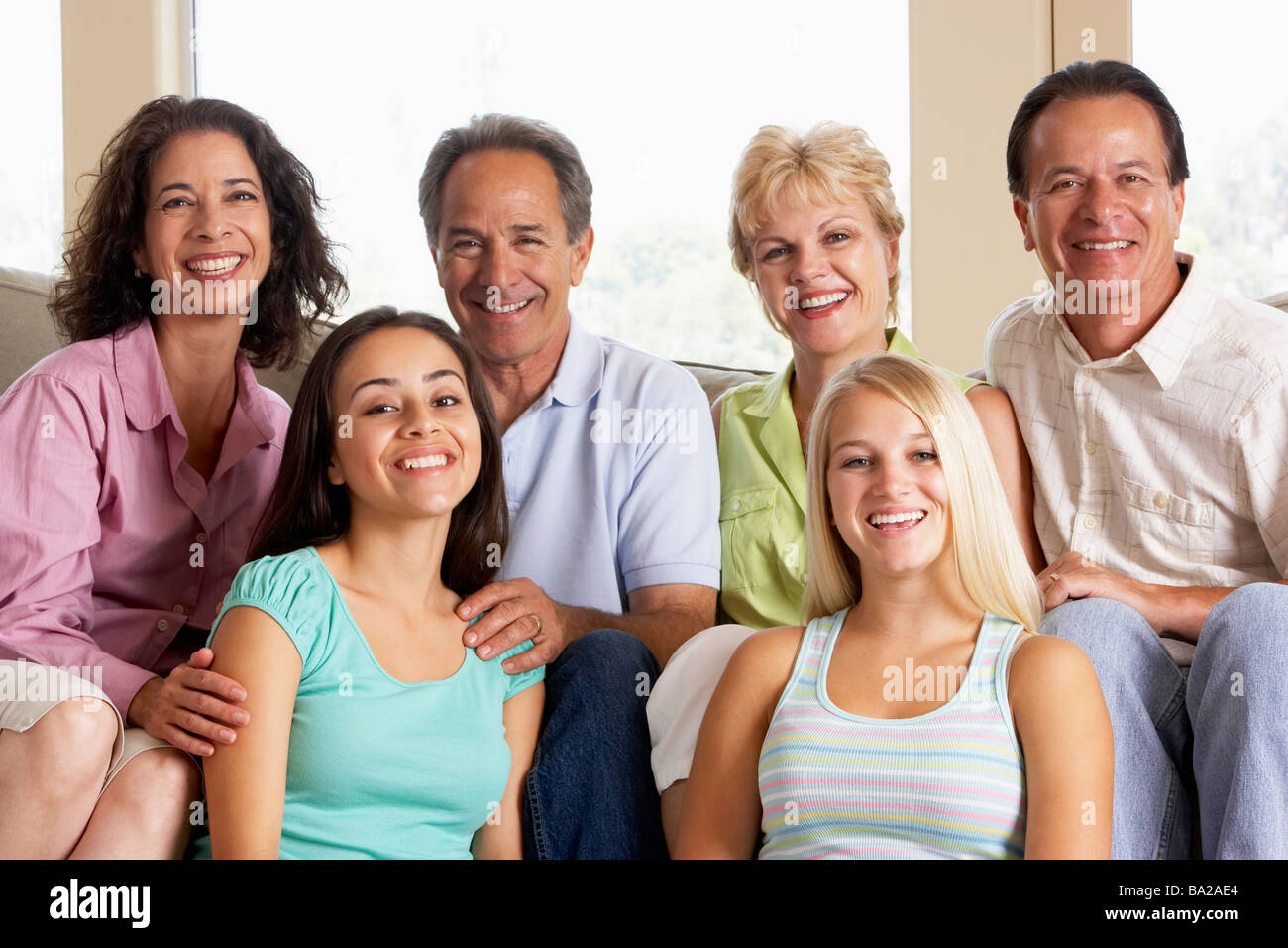 Two Families Together Stock Photo - Alamy
