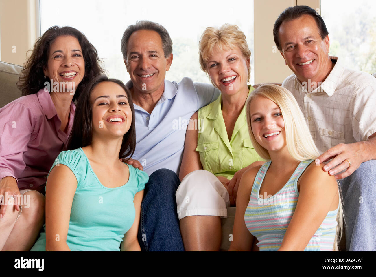 Two Families Together Stock Photo - Alamy