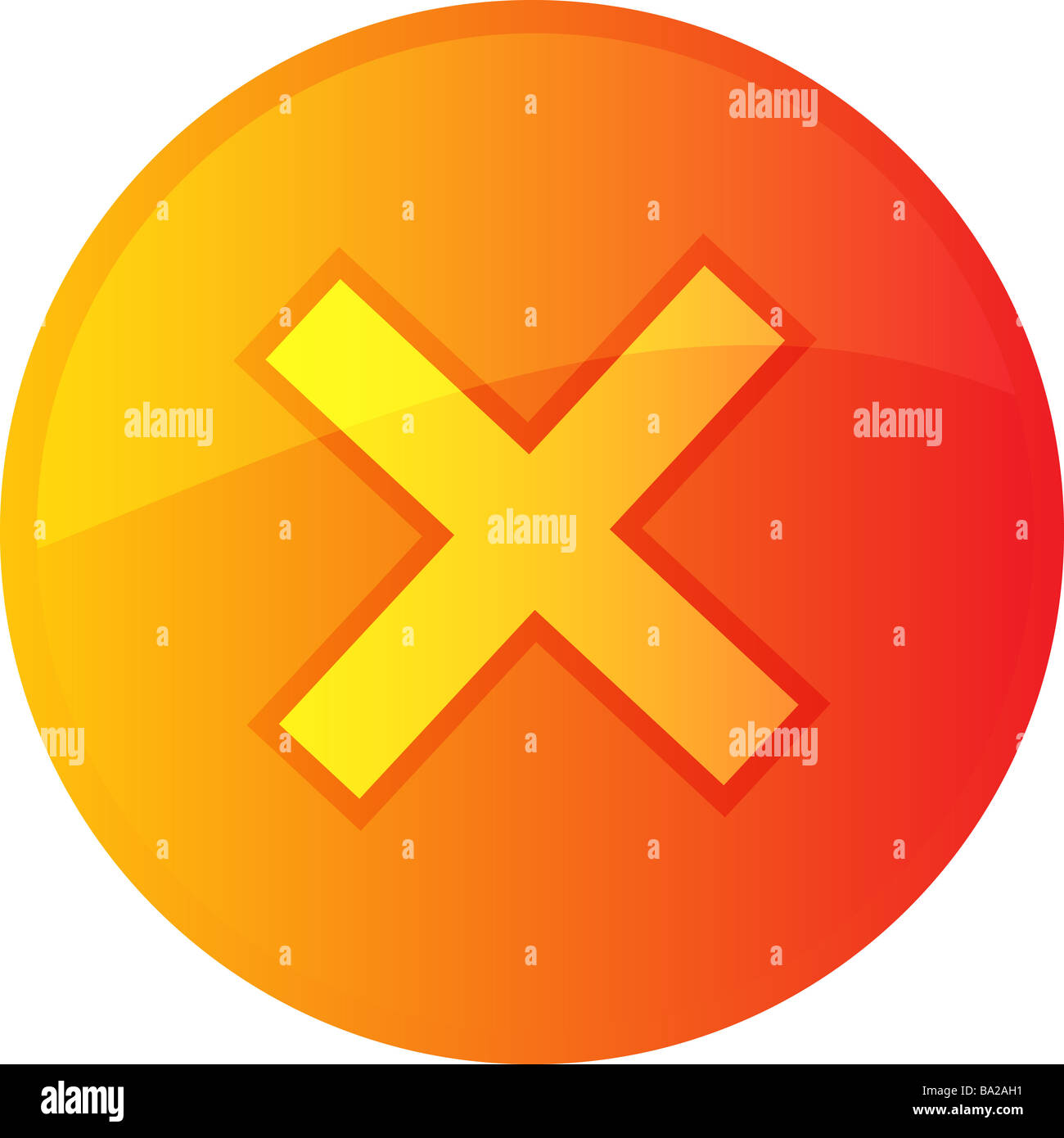 Cancel navigation icon glossy button round shape Stock Photo - Alamy