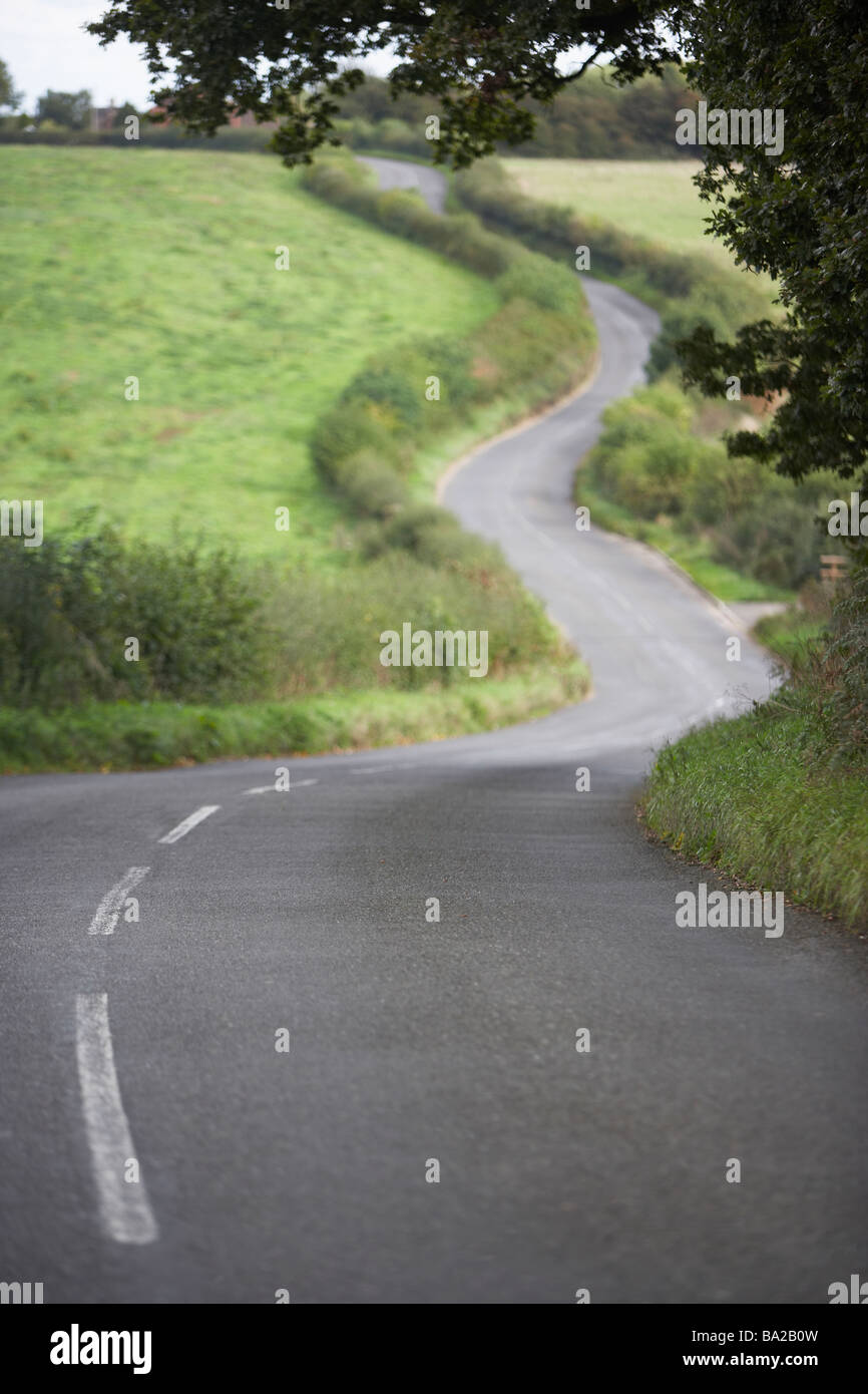 Winding two lane road hi-res stock photography and images - Alamy