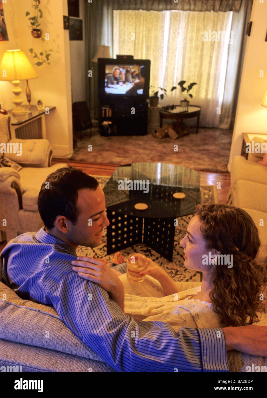 Old man watching sport on tv hi-res stock photography and images - Alamy
