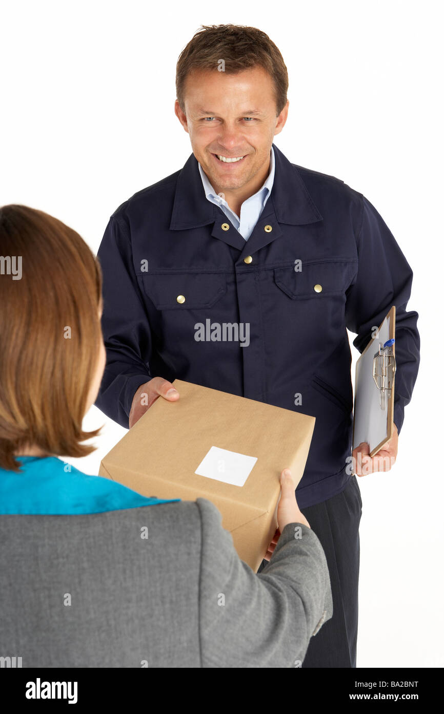 Handing a parcel over hi-res stock photography and images - Alamy