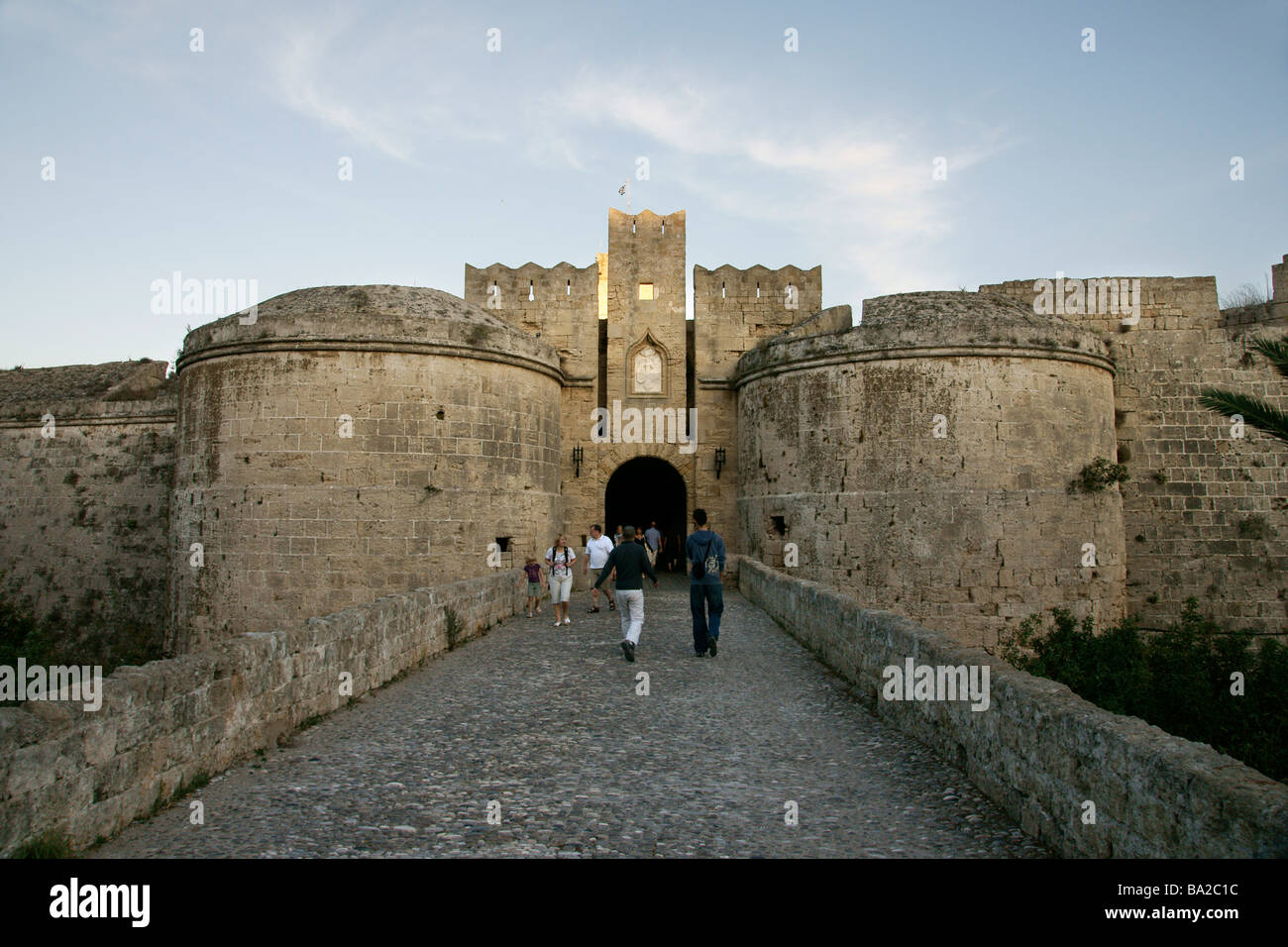 The Medieval fortifications of the Old Town the D Amboise Gate Rhodes ...