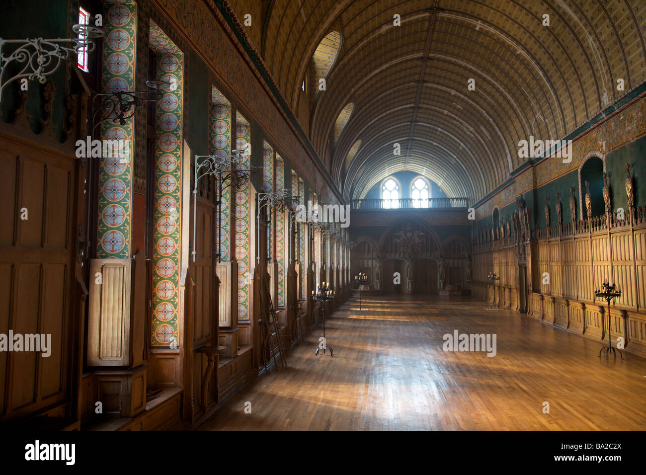 The Great hall at Chateau De Pierrefonds, used as Camelot in BBC series ...