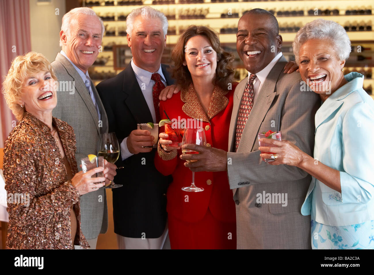 Friends Socializing At A Bar Stock Photo - Alamy