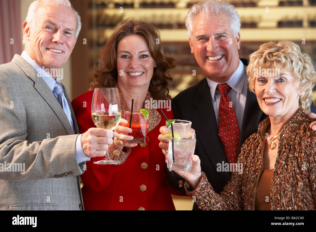 Friends Socializing At A Bar Stock Photo - Alamy