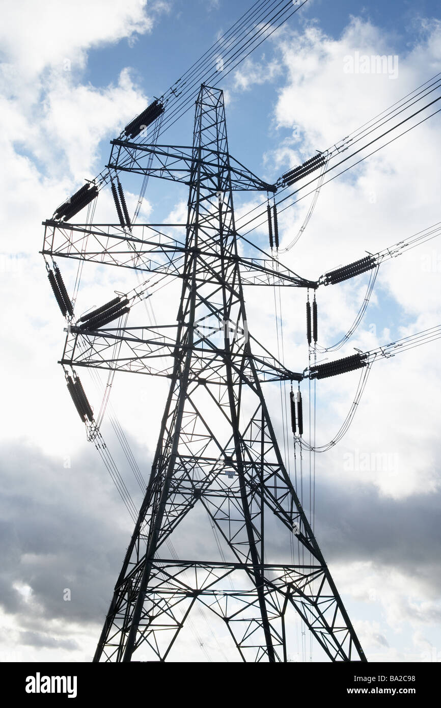Electricity pylons vertical view hi-res stock photography and images ...