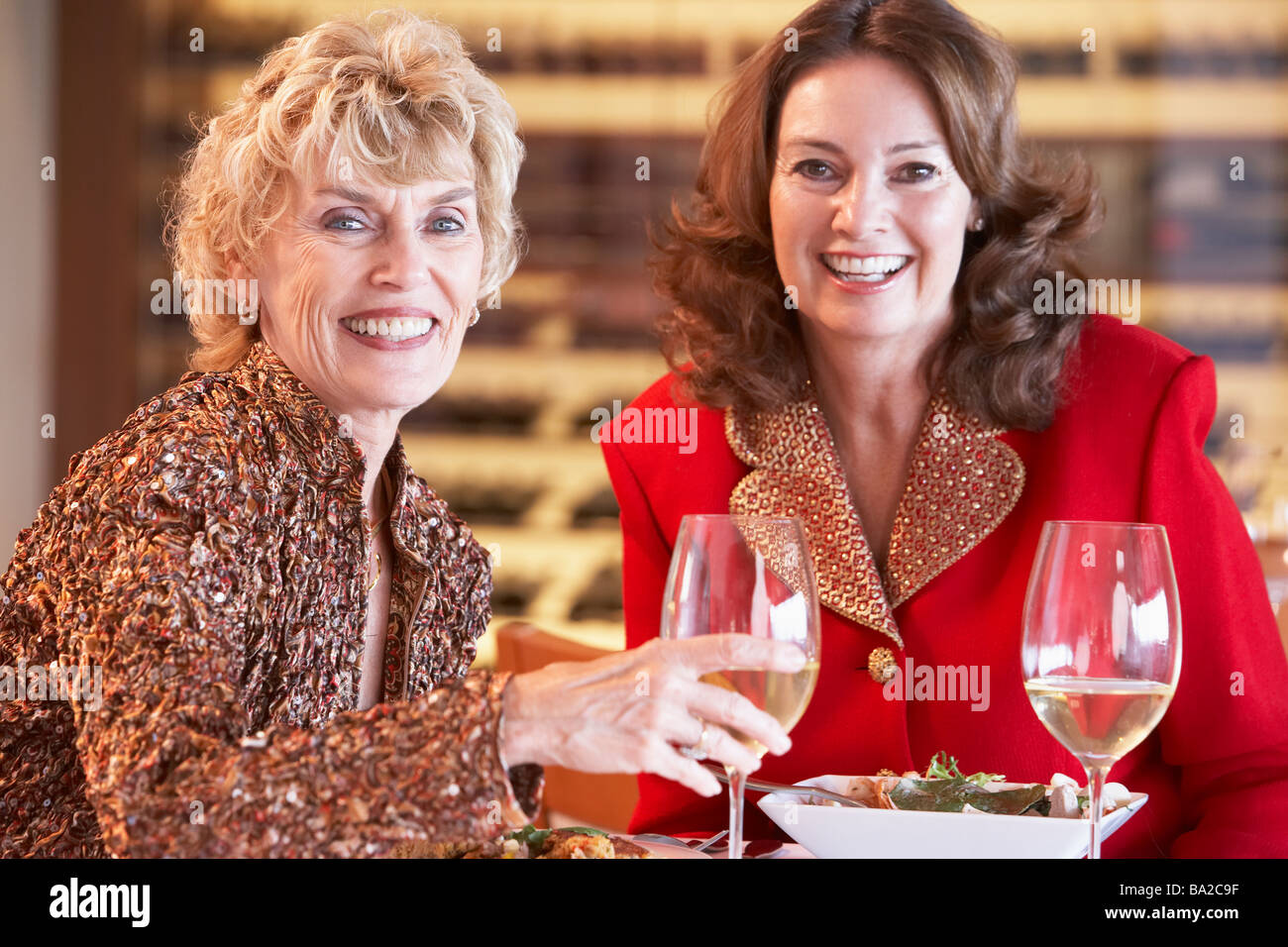 Friends Having Dinner Together At A Restaurant Stock Photo - Alamy