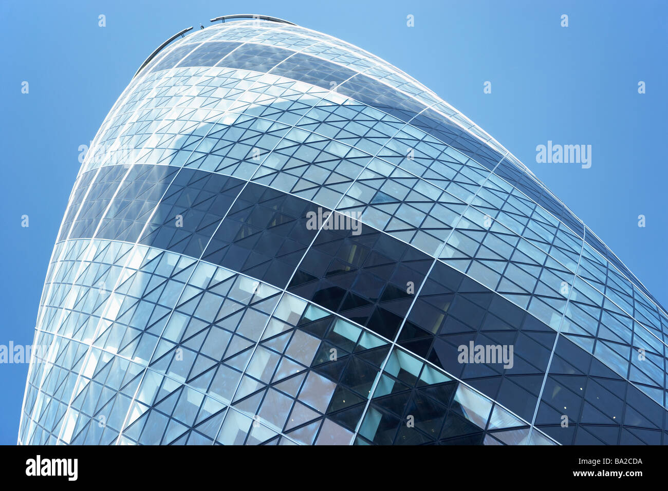 Glass Exterior Of Swiss Re Tower, London, England Stock Photo - Alamy