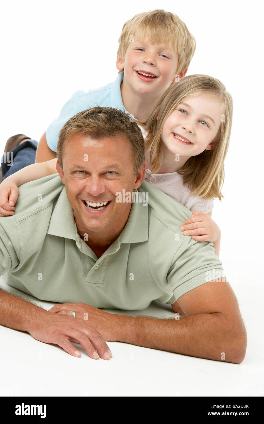 Father And Children Happy Together Stock Photo - Alamy