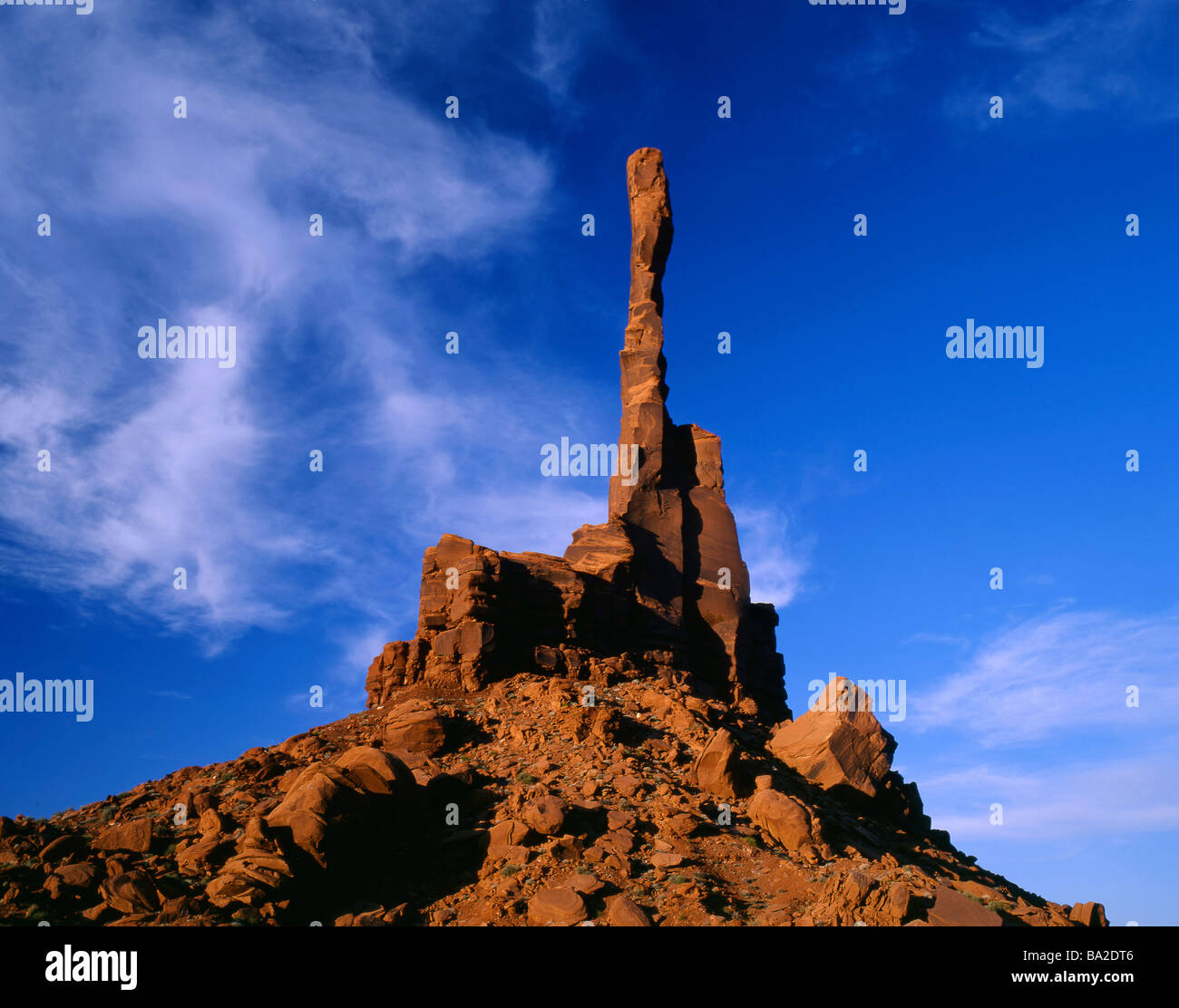 Totem Pole at sunset Monument Valley Arizona USA Stock Photo - Alamy
