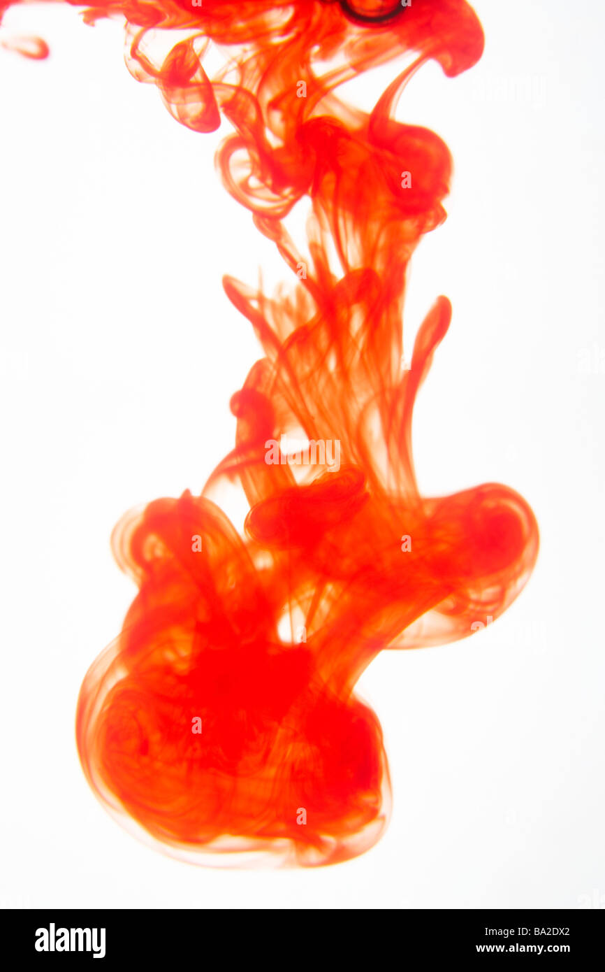 Red ink water dissolving hi-res stock photography and images - Alamy