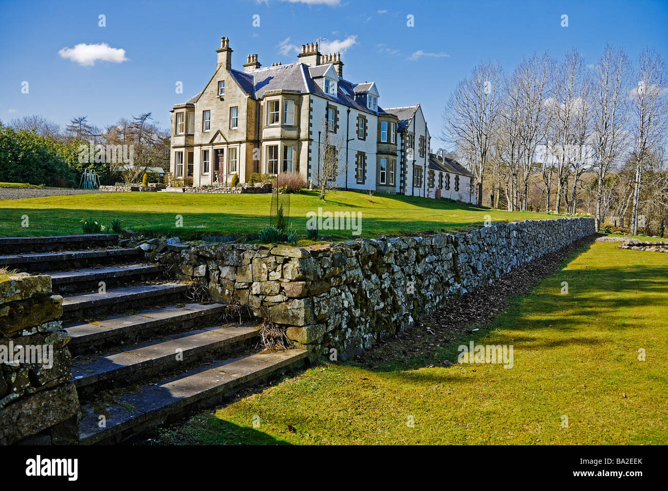 Former hunting lodge.Rathburne house.Scottish borders Stock Photo - Alamy