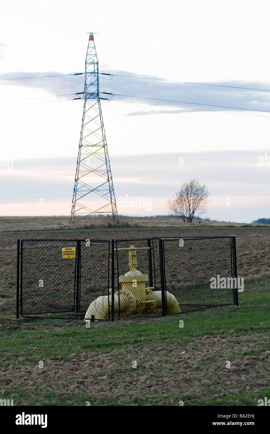 Electricity pylon in rural area Stock Photo - Alamy