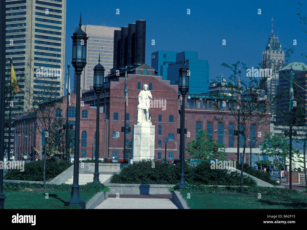 Christopher Columbus Statue in Baltimore Stock Photo - Alamy