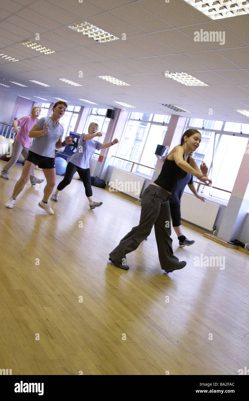 Women movement aerobics-area gym people aerobics-group group aerobics ...