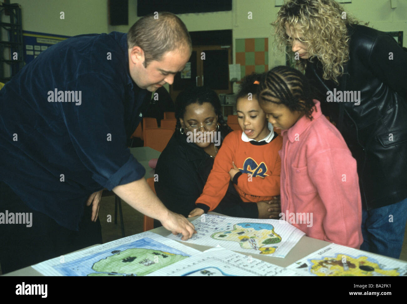 Primary School parent evening Stock Photo - Alamy
